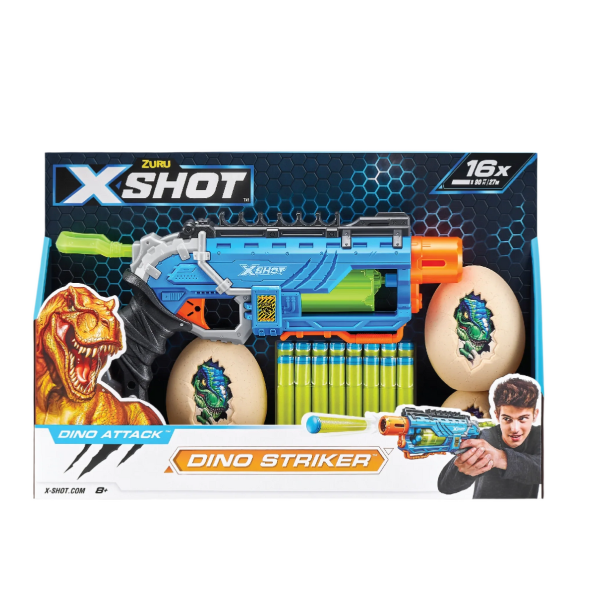 X-Shot Dino Attack Hunter 2Med Egg 2Small Egg – Amarello toys