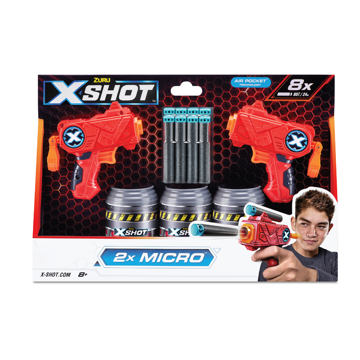X-Shot Excel Double Micro 3Cans8Darts – Amarello toys